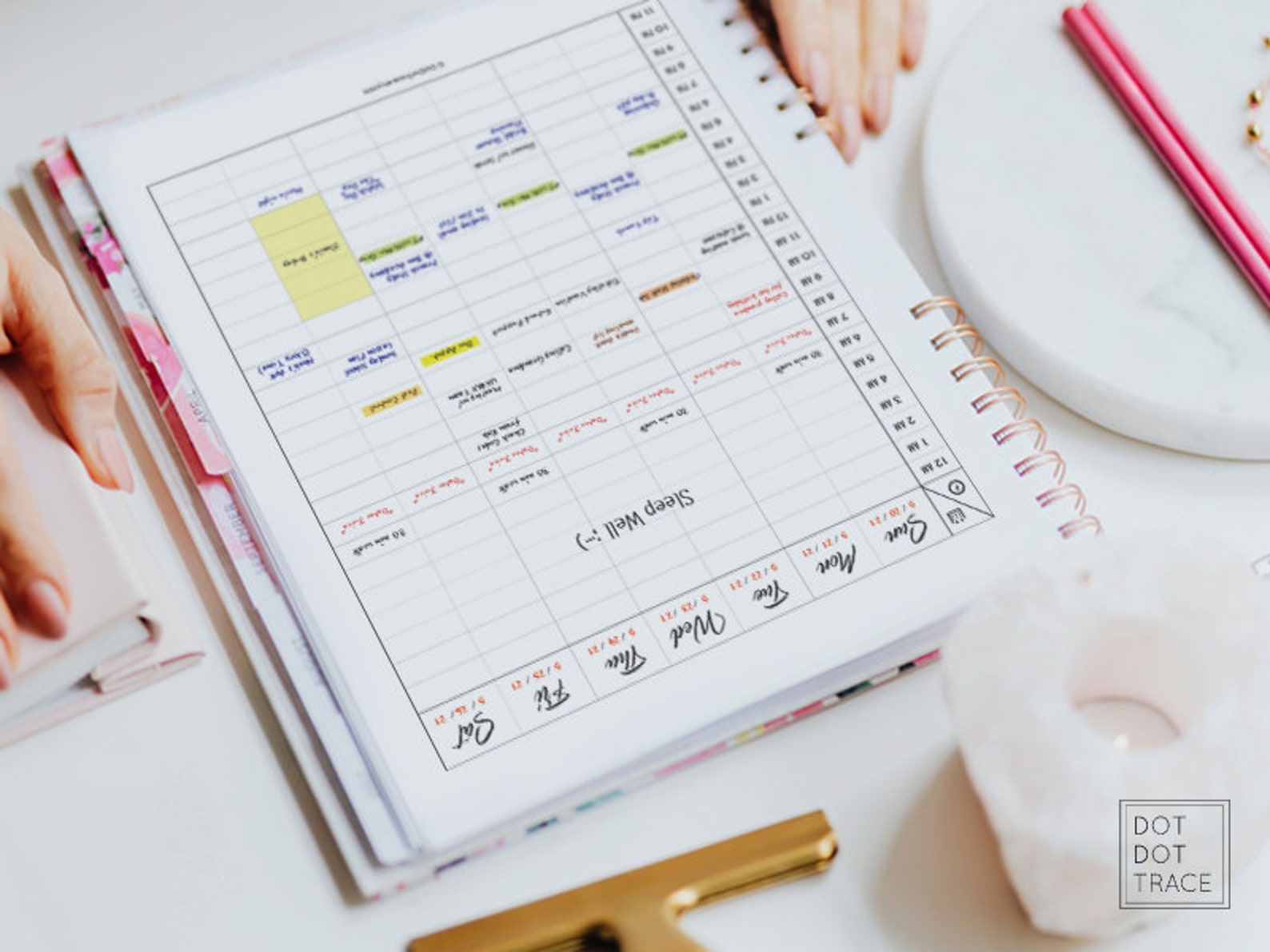 Sunday Start Printable Weekly Scheduler Weekly Planner 7 Day - Etsy