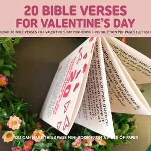 Portable 20 Bible Verses for Valentine's Day Mini-book Including ...