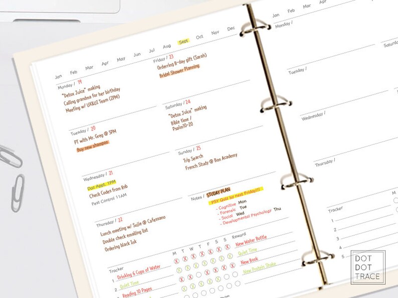 Minimalist Weekly Planner Printable: Daily Schedule, Work Planner ...