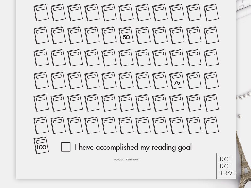 100 Book Challenge Reading Tracker Reading Challenge for Kids - Etsy Canada