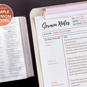 Printable Sermon Notes Template: Ruled, Blank, Square, Dotted (letter ...