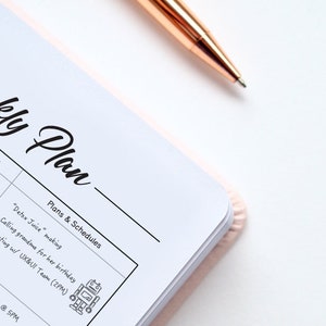 Printable 5 Work Day Planner 5 Day Planner Weekly Planner Daily Planner ...