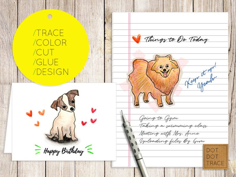 Printable Dog Coloring Pages Kids Coloring Book Birthday Card - Etsy