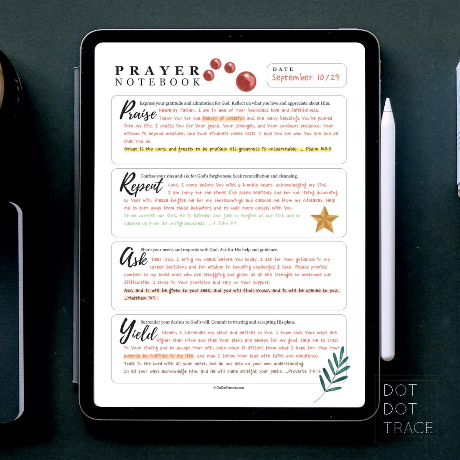 Printable Happy Planner Classic Prayer Notebook Guided Prayer Journal ...