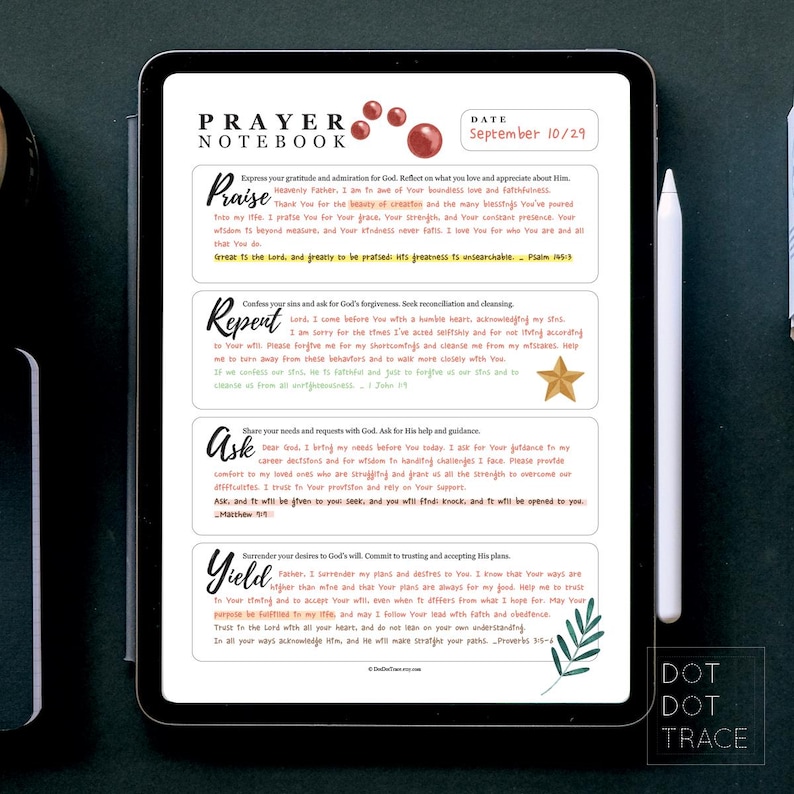 Printable Happy Planner Classic Prayer Notebook Guided Prayer Journal ...