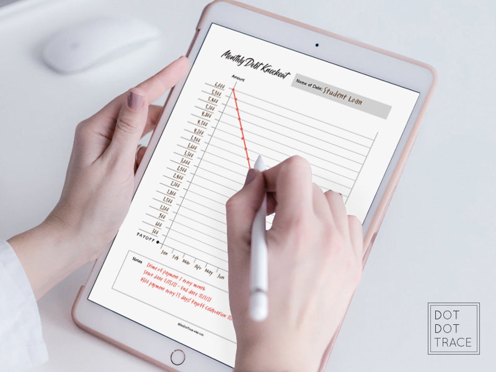 Printable Monthly Debt Knockout Chart 12 Month Debt Payoff Challenge ...