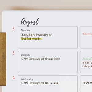 Printable Horizontal 12 Month Planner Monthly Planner Work Planner ...