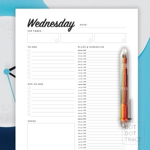 Printable Minimalist 7-day Planner: Daily Schedule & Checklist (PDF) - Etsy
