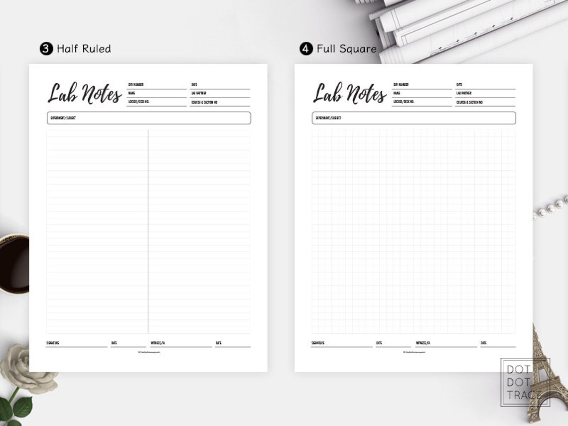 Printable Student Lab Notes Lab Notes Student Planner - Etsy