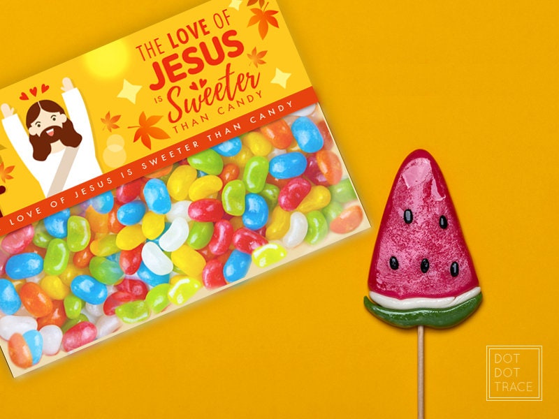 Printable Christian Fall Festival Treat Bag Topper Love of JESUS is ...