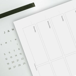 Printable Horizontal 12 Month Planner Monthly Planner Work Planner ...