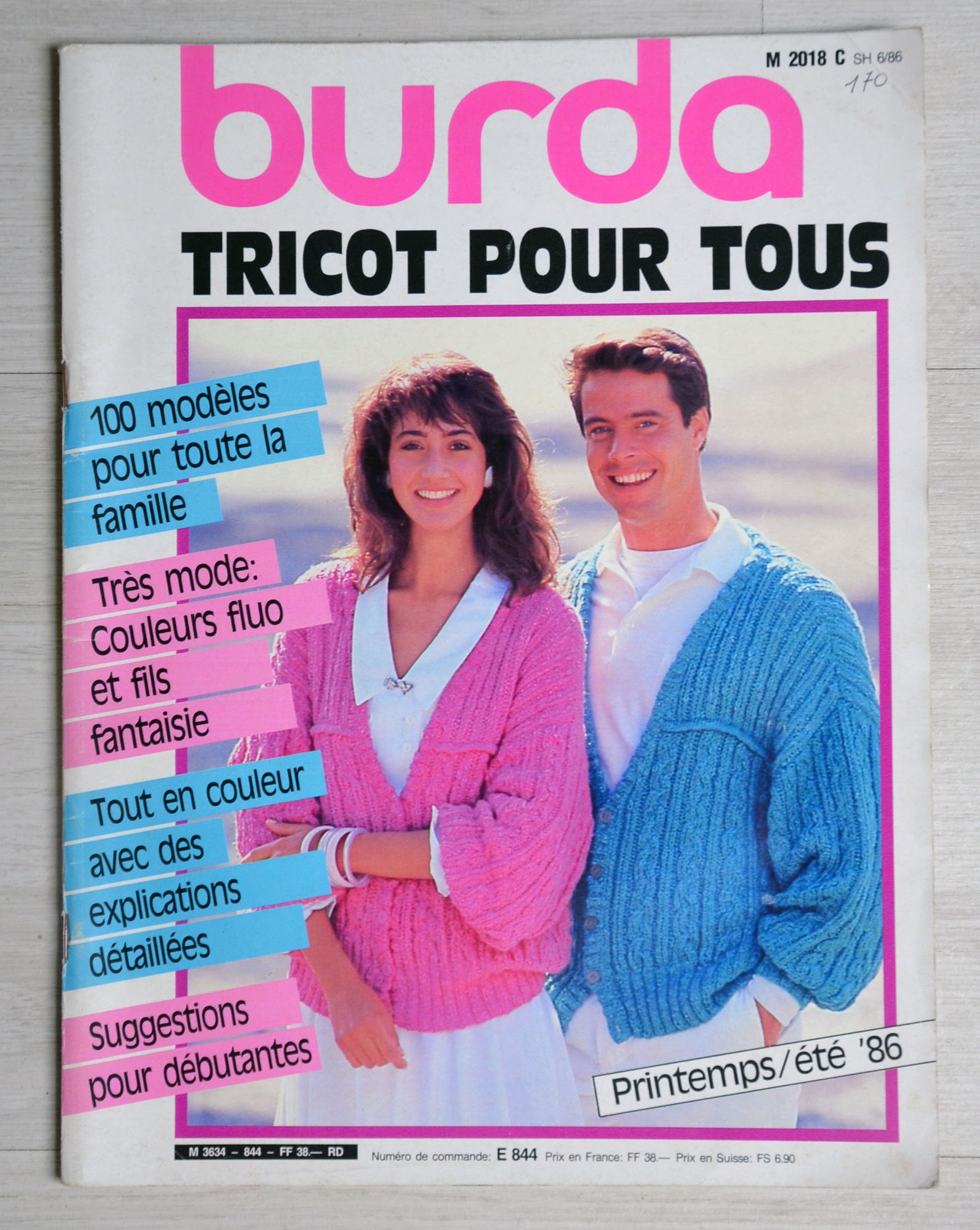 Burda Magazine Knitting E844 / Spring-summer 86, Knit Magazine ...