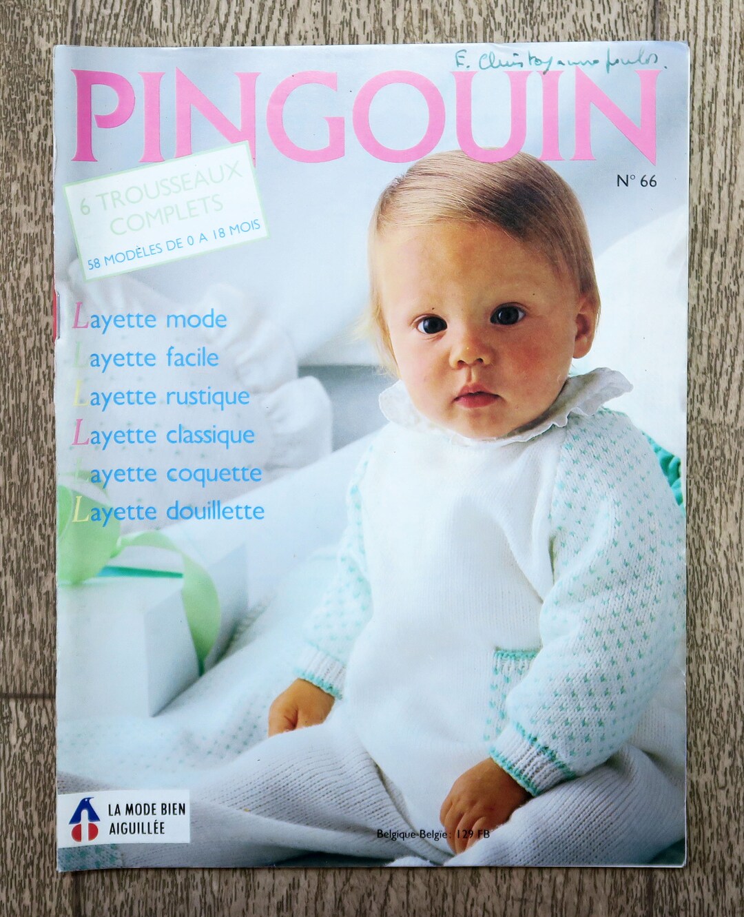 Magazine tricot Pingouin 66 / Layette, tricot vintage, catalogue ...