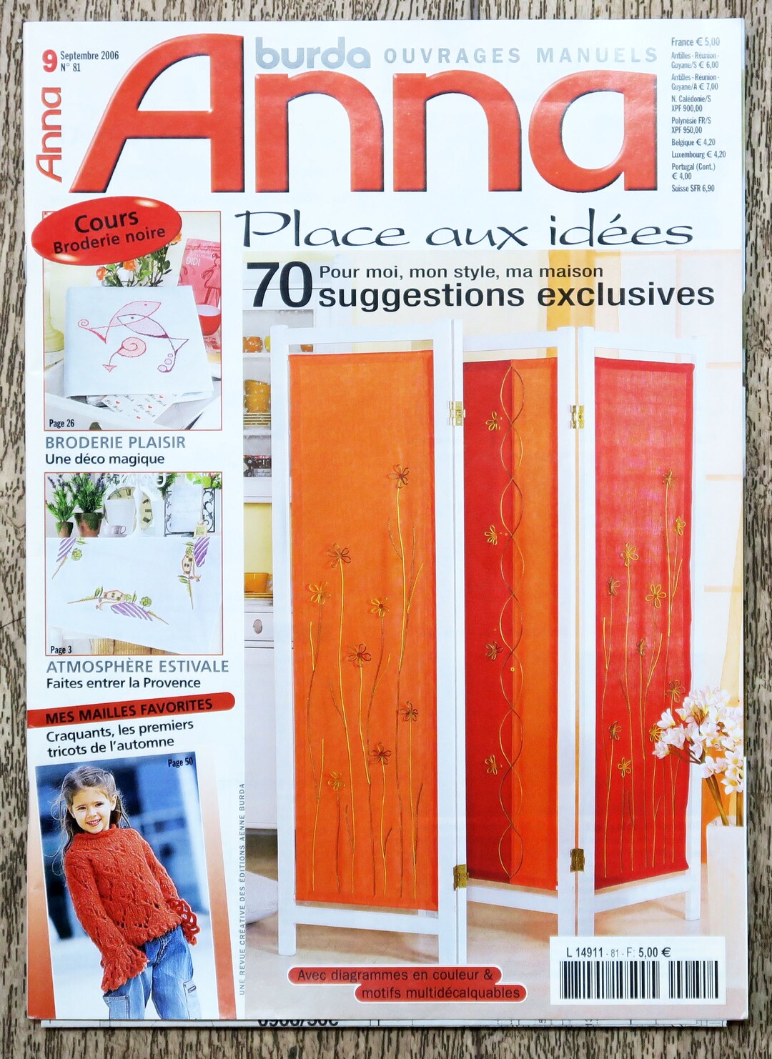 Anna Burda Magazine Manual Works 09/2006, Burda Magazine, Embroidery ...