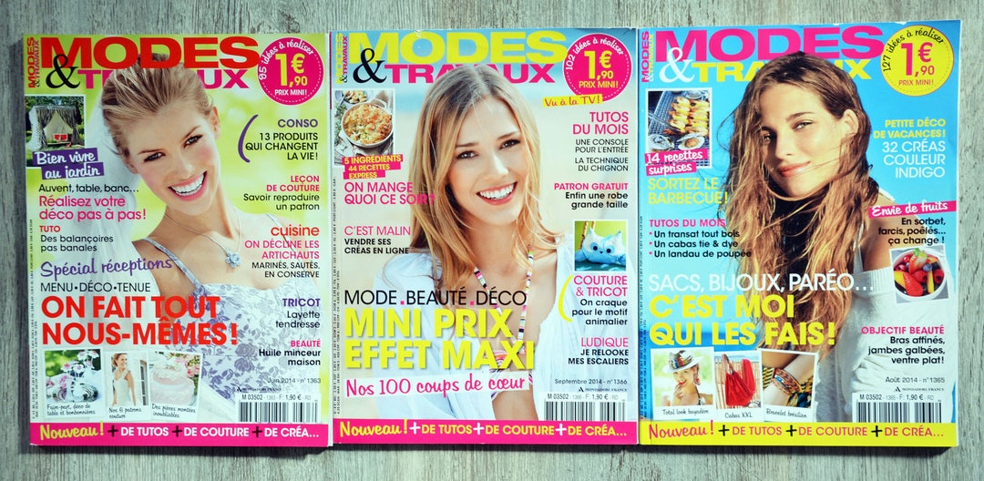 Set of 3 Magazines Modes & Works, Creative Hobby Magazines, DIY ...