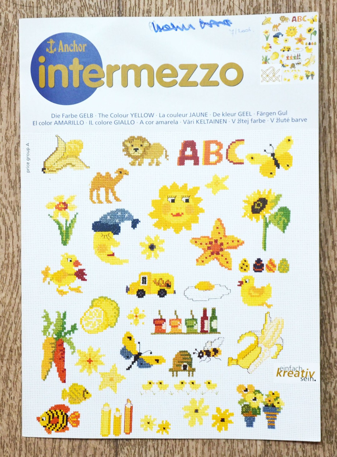 Intermezzo Sheet / the Color Yellow Embroidery Grid Cross - Etsy