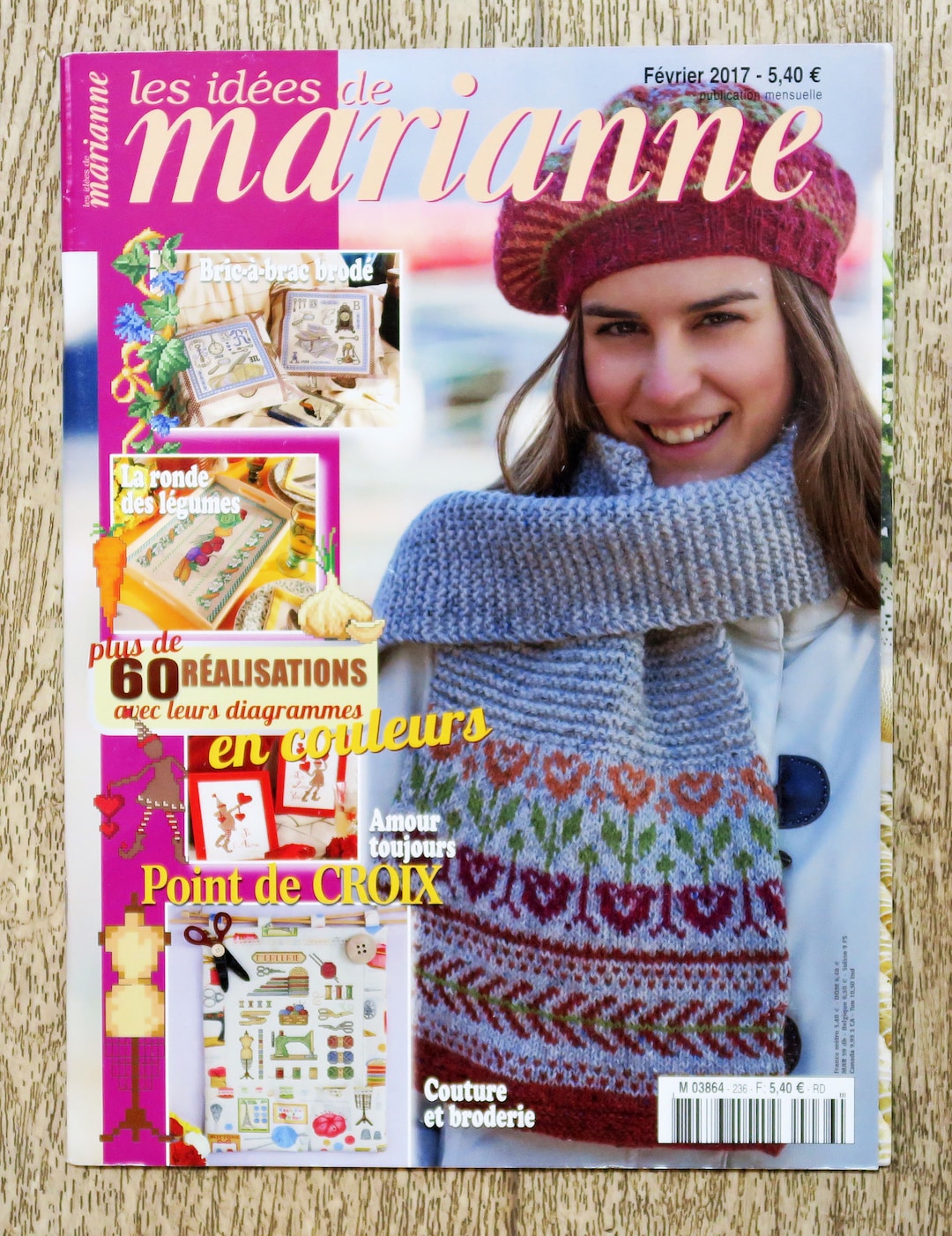 Magazine Les idées de Marianne / Février 2017, magazine broderie ...