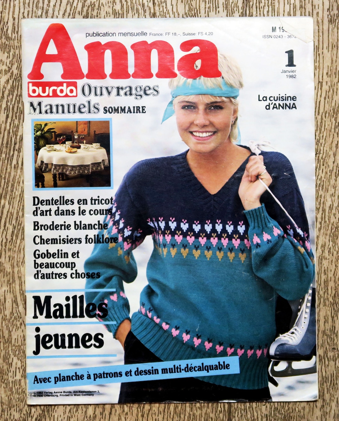 Anna Burda Magazine Manual Works 1/1982 Burda Magazine - Etsy