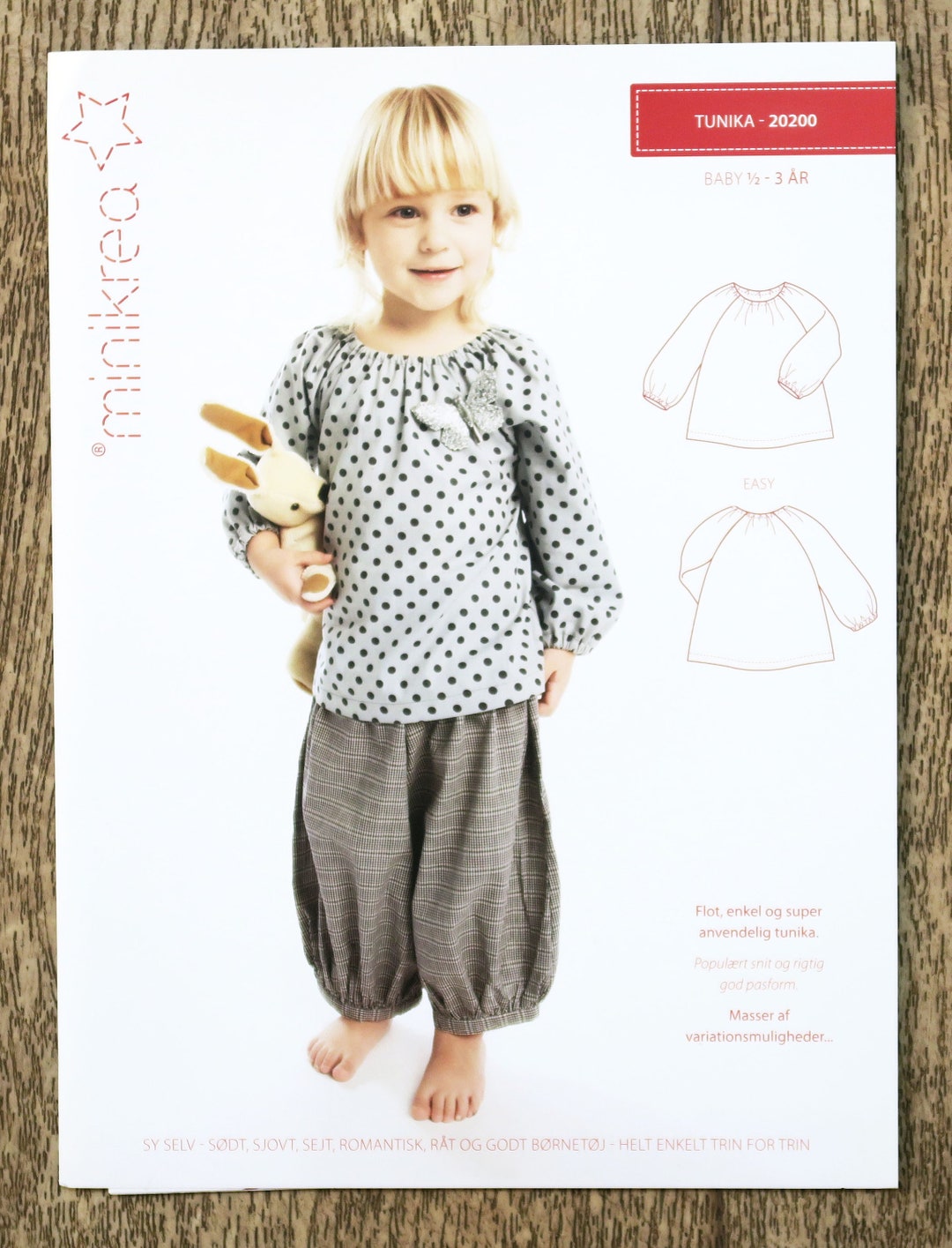 Minikrea 20200 Sewing Pattern Pouch / Child Tunic 6 Months-3 Years ...