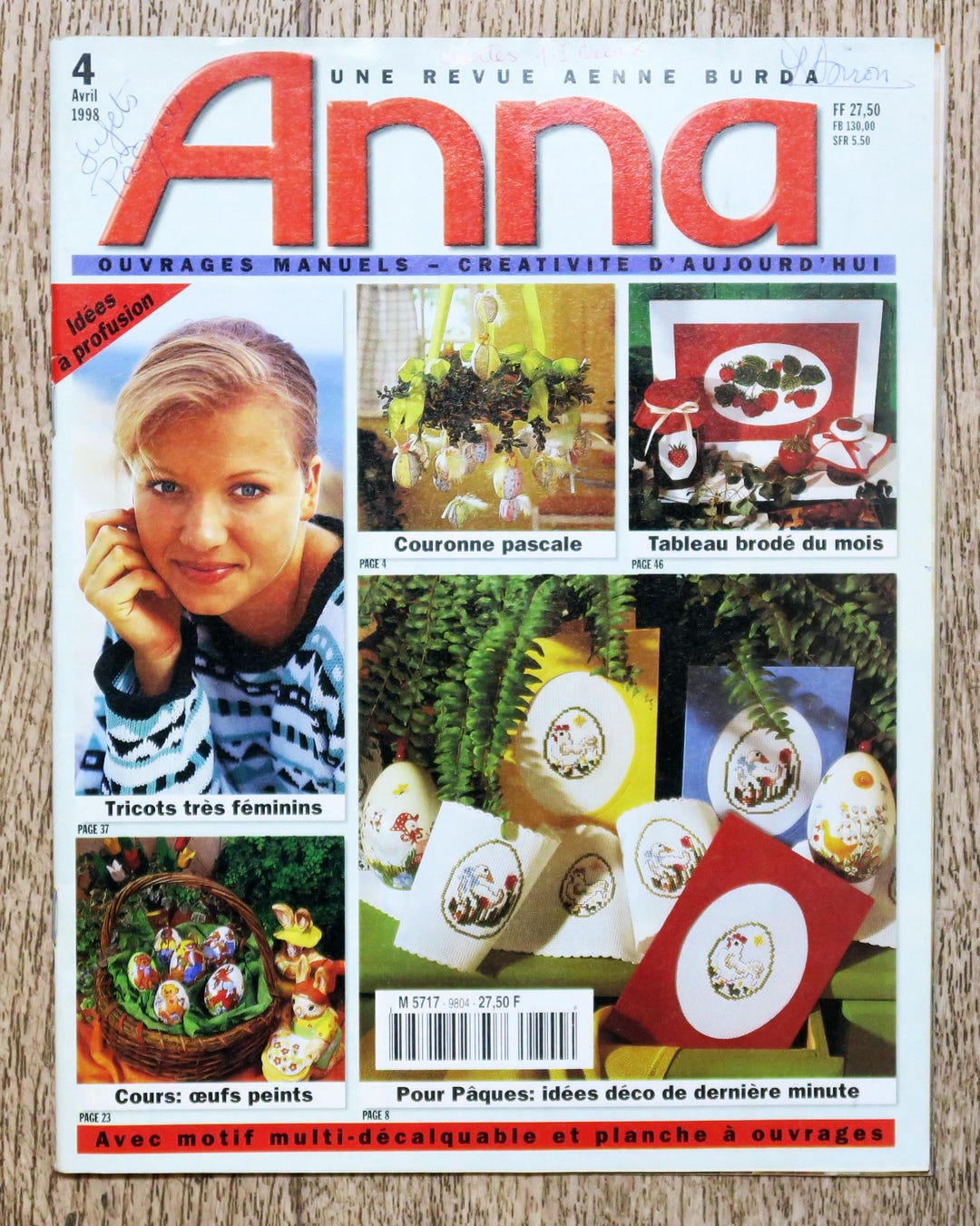 Anna Burda Magazine Crafts 04/1998, Burda Magazine, Embroidery Pattern ...