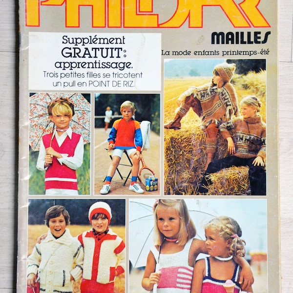 Phildar Vintage Knitting Pattern - Etsy