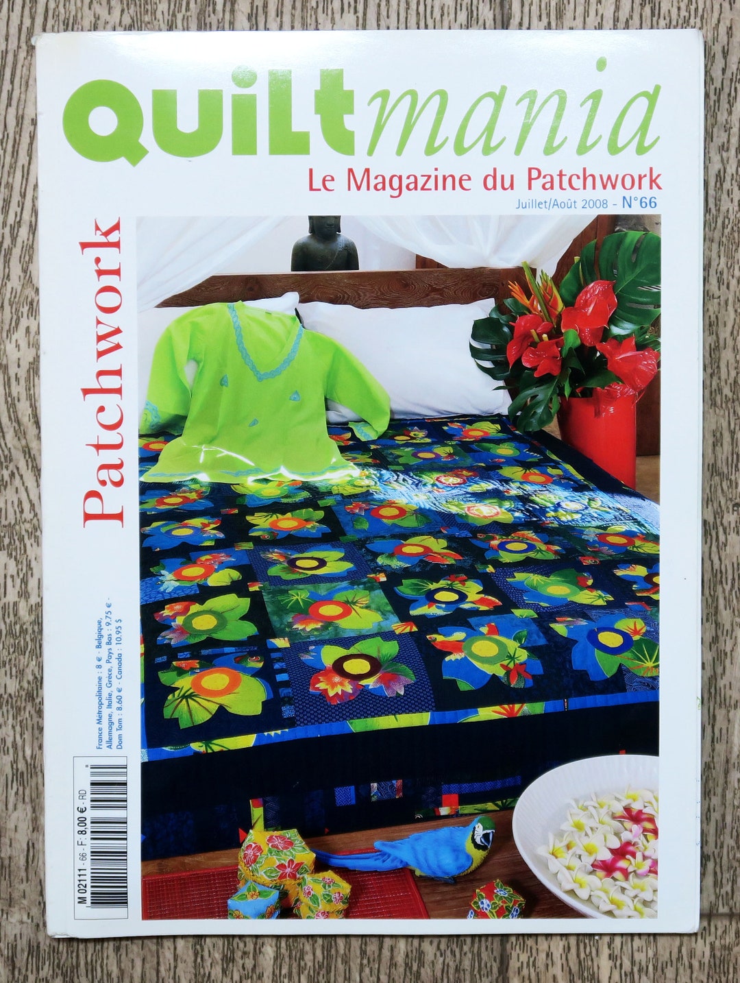 Magazine Quiltmania 66 / Juillet-août 2008, magazine patchwork, patron ...