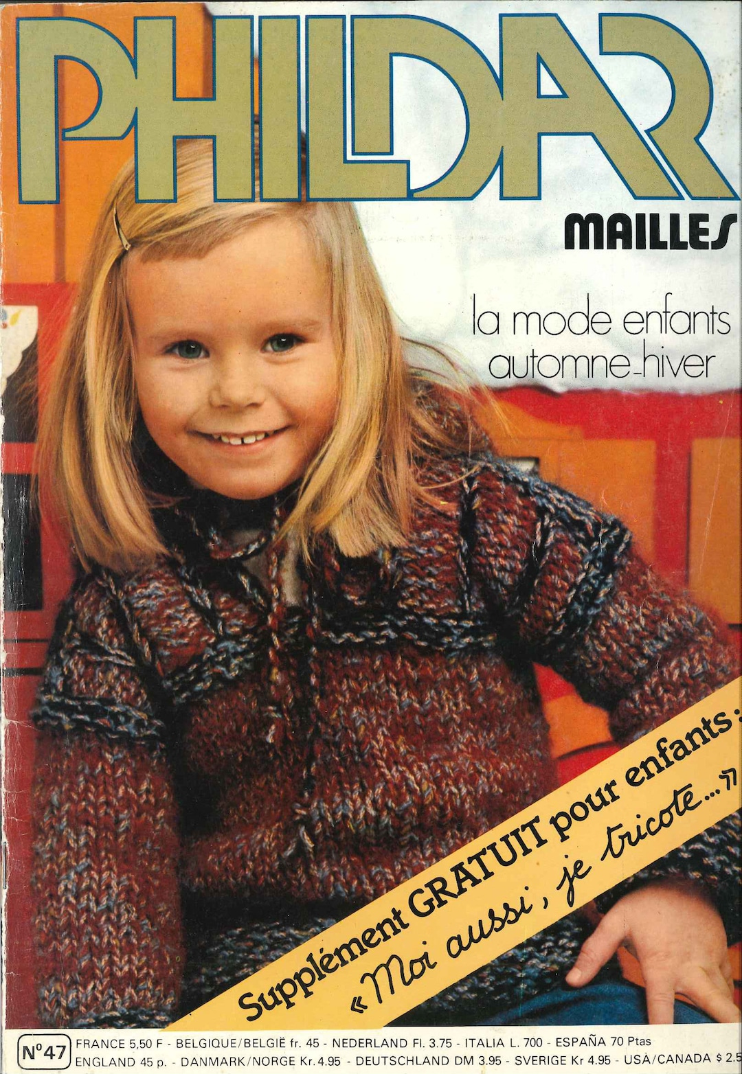 Magazine Phildar mailles 47 / Enfants automne-hiver, tricot vintage ...