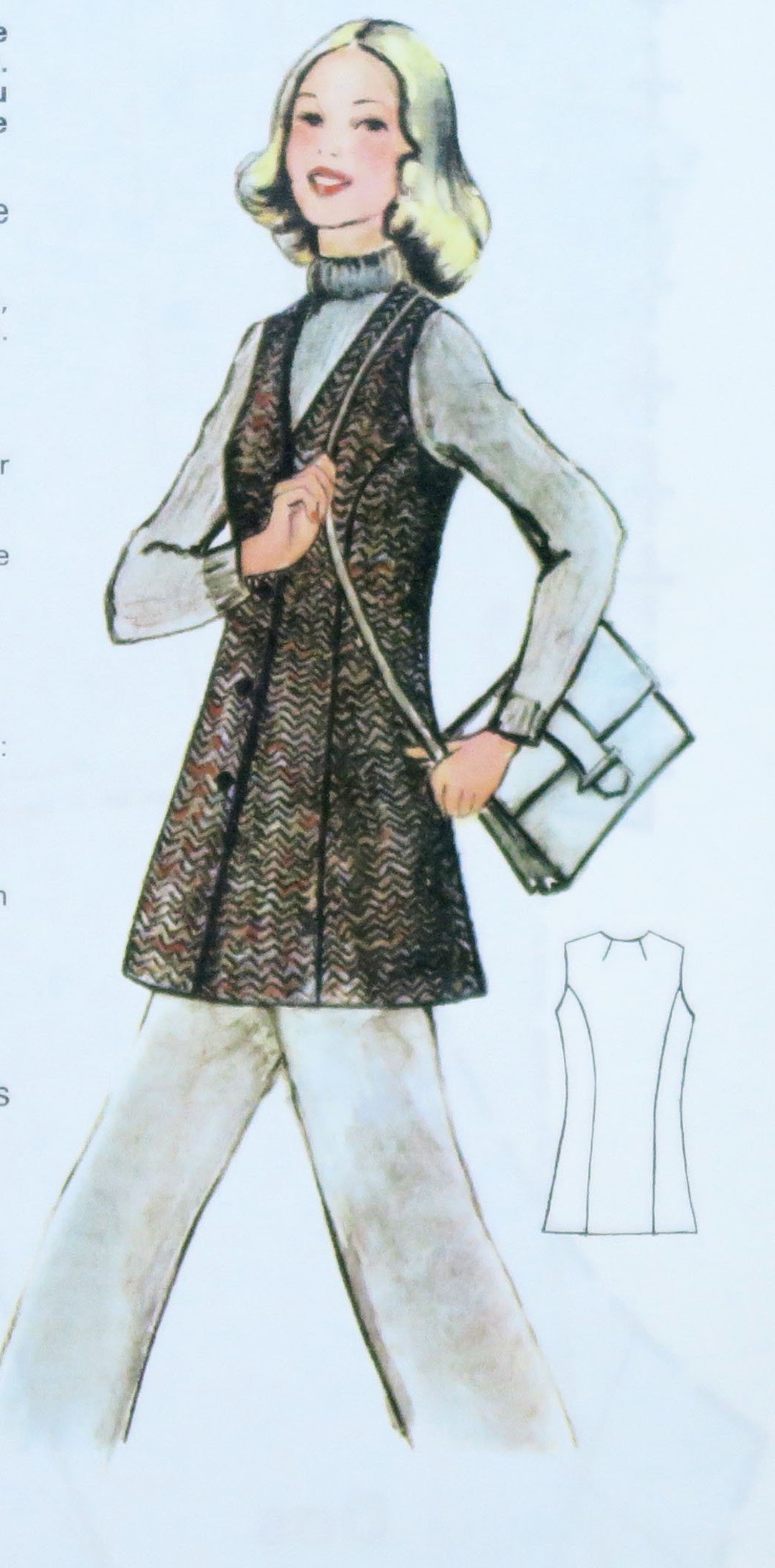 Sleeveless Vest Pattern / Sewing Pattern 11 Needle Club, Sewing Pattern ...