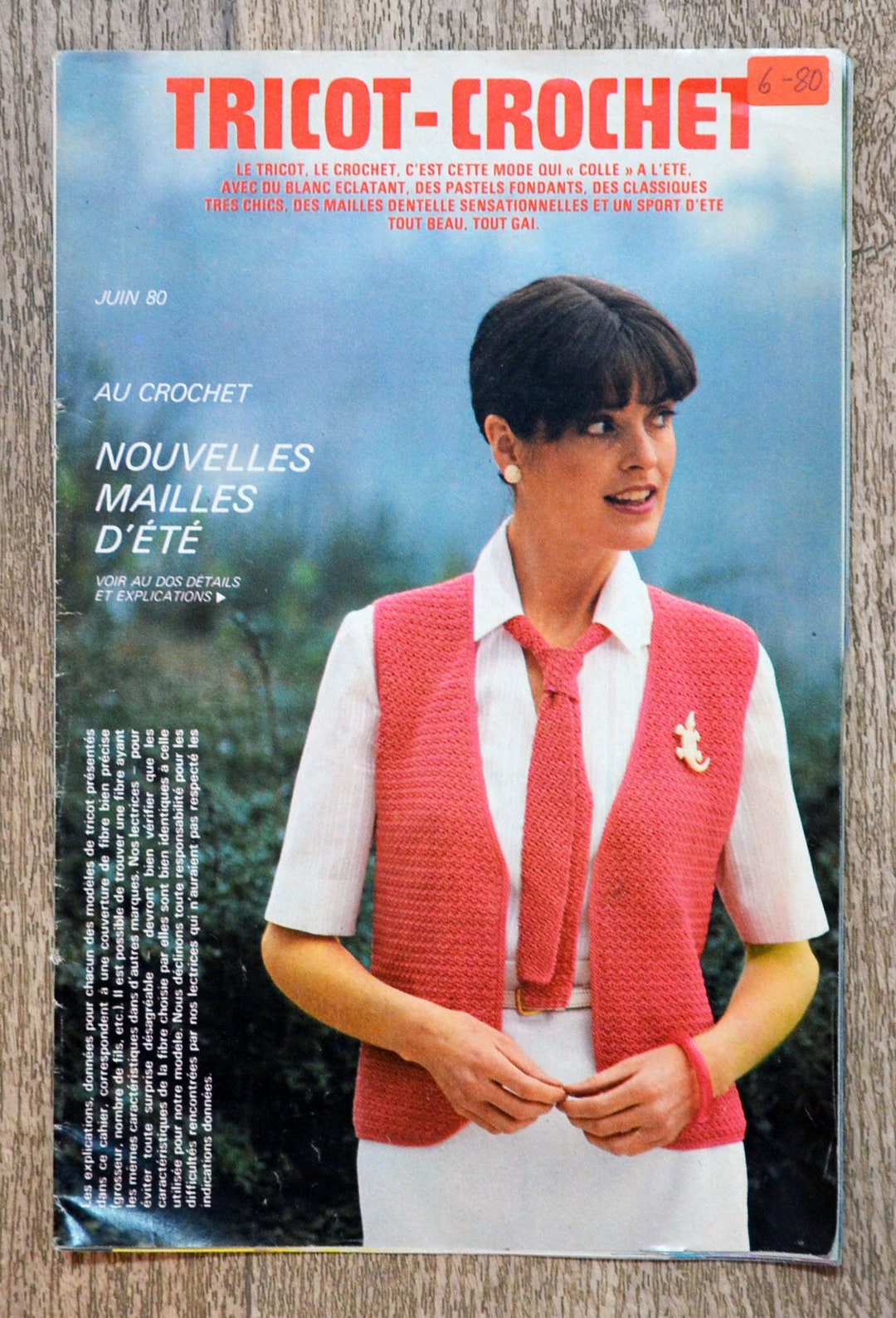 Knitting Magazine Insert Fashions and Works of June 1980, Vintage ...