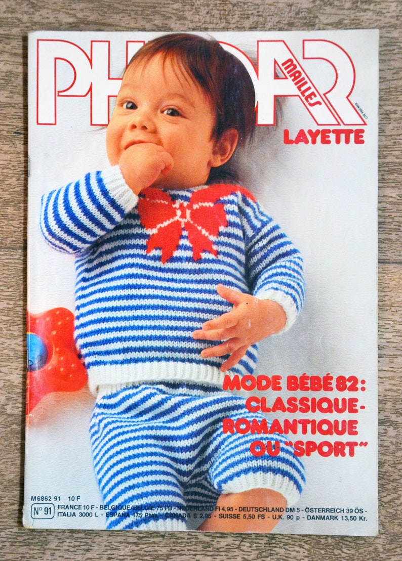 vintage knit child knit Phildar magazine knits 51 Children spring ...