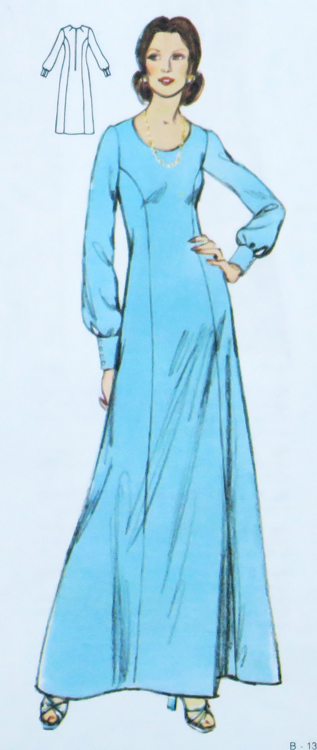 Hostess Dress Pattern / Sewing Pattern 38 Needle Club Sewing - Etsy