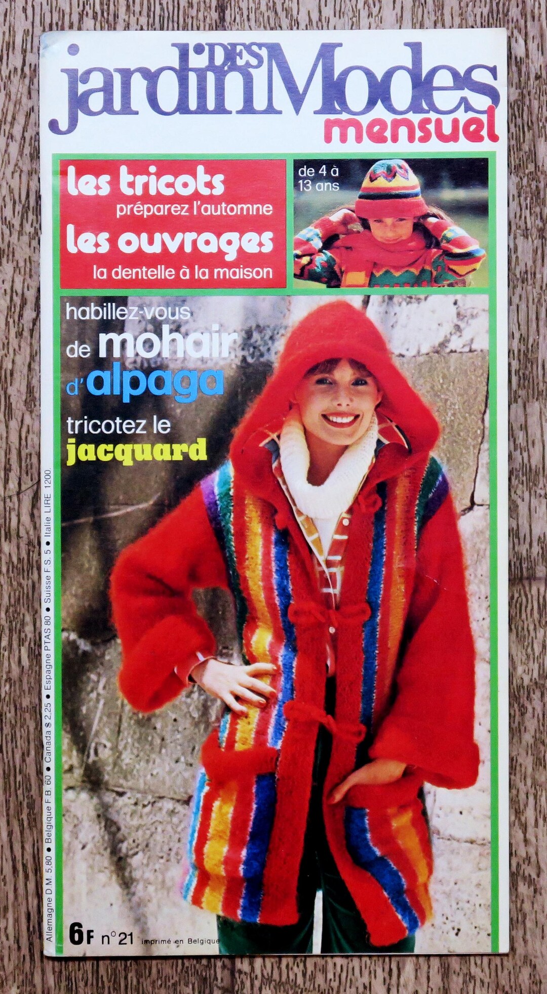 Jardin Des Modes Magazine 21, Knitting Magazine, Knitting Catalog ...