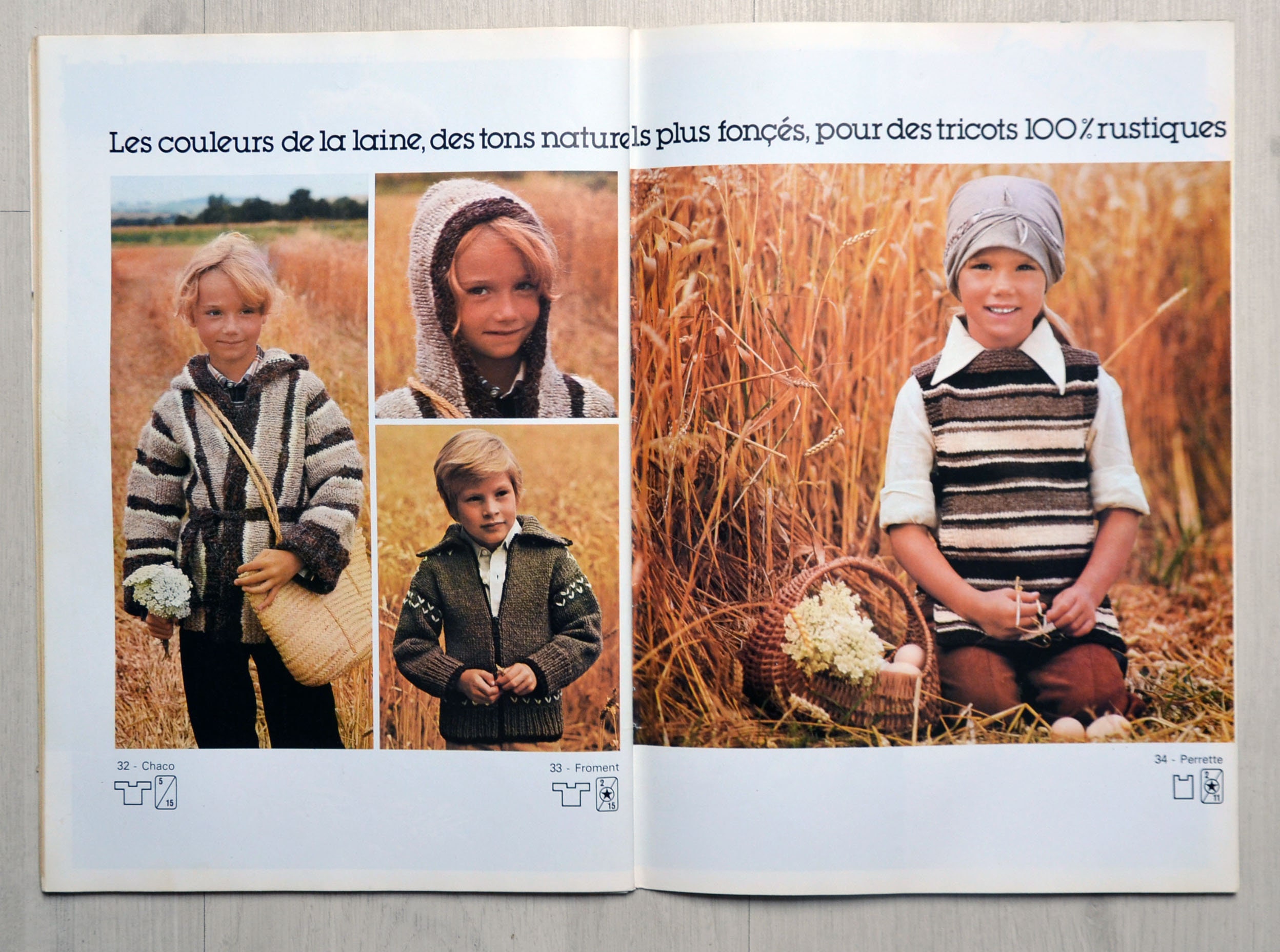 vintage knit child knit Phildar magazine knits 51 Children spring ...