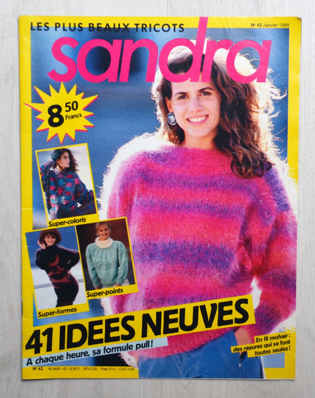Sandra Knitting Magazine 42 / January 1988, Knitting Catalog, Vintage ...