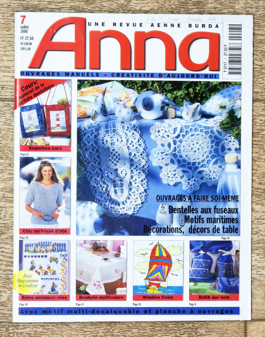 Anna Burda Magazine Manual Works 7/2000, Burda Magazine, Embroidery ...