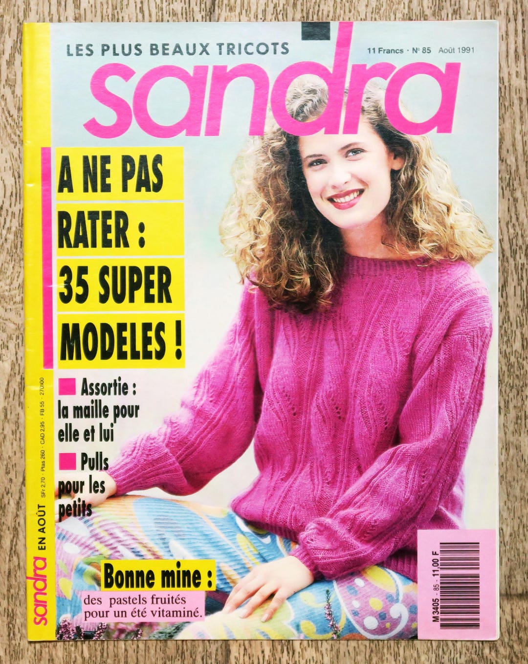 Sandra Knitting Magazine 85 / August 1991, Knitting Catalog, Vintage ...