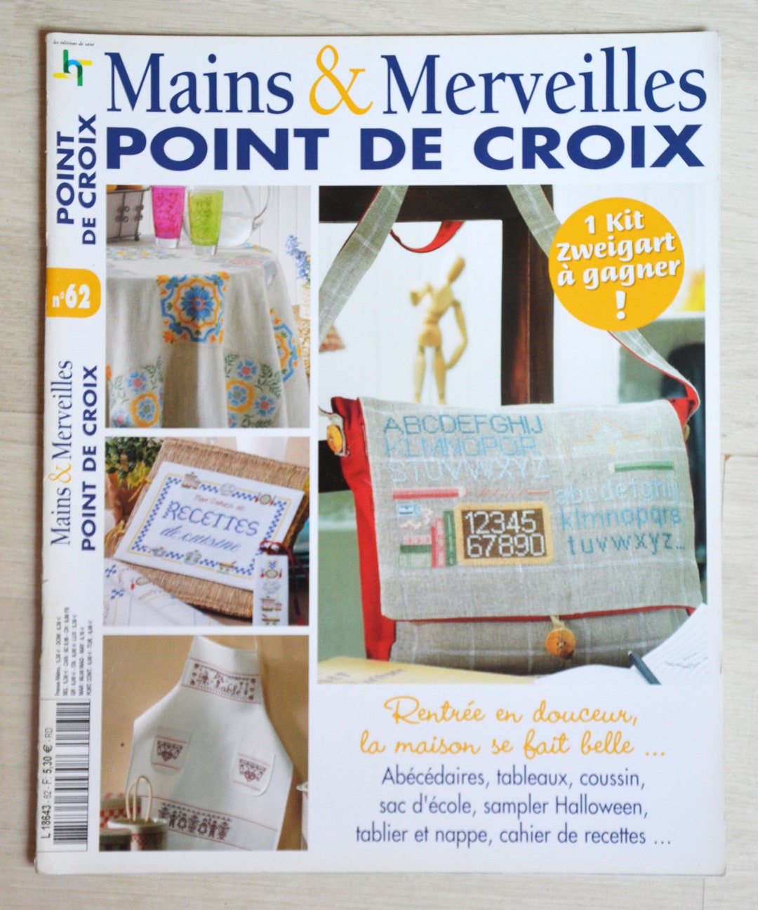 Magazine Mains & Merveilles 62, Embroidery Magazine, Cross-stitch ...