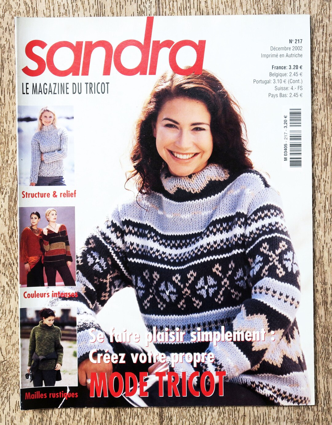 Sandra Knitting Magazine 217 / December 2002, Knitting Magazine ...