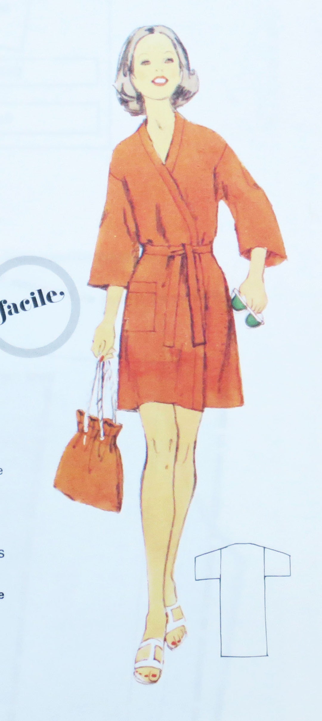Bathrobe and Beach Bag Pattern / 31 Needle Club Sewing Pattern, Sewing ...