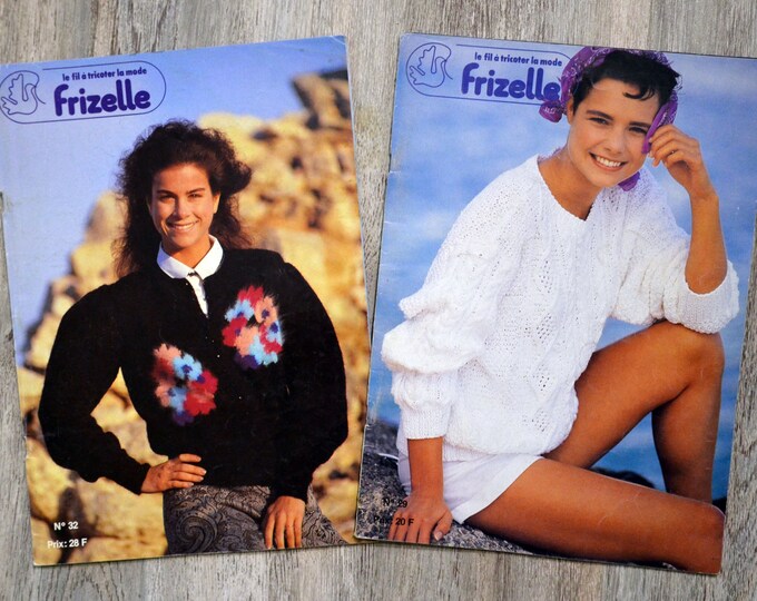 Set of 2 Frizelle Knitting Magazines, Knitting Catalog, Vintage ...