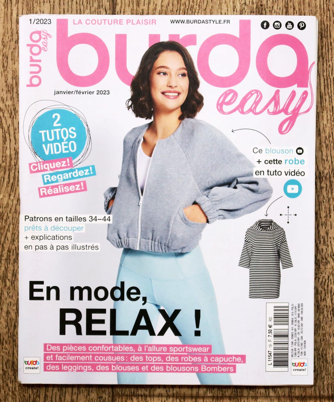 Burda Easy Magazine 1/2023 / January-february, Sewing Magazine, Sewing ...
