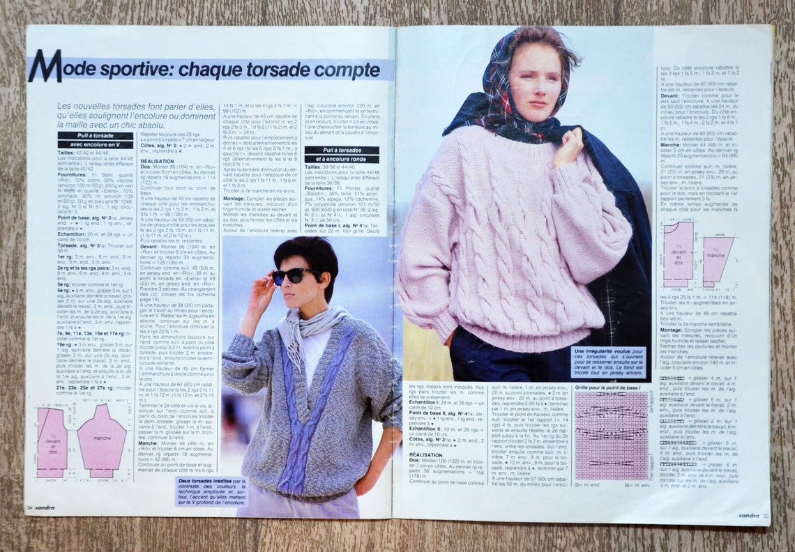 Magazine tricot Sandra 15 / Septembre catalogue tricot | Etsy