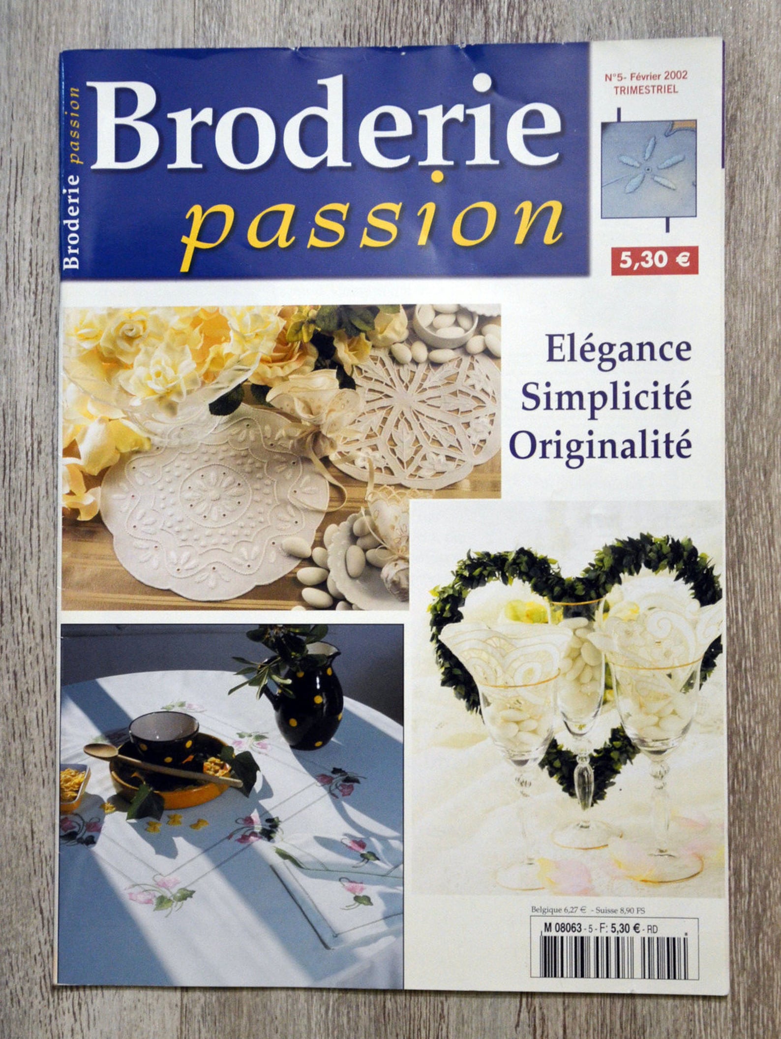 Magazine Broderie Passion 5 / Février 2002, revue de broderie, broderie ...