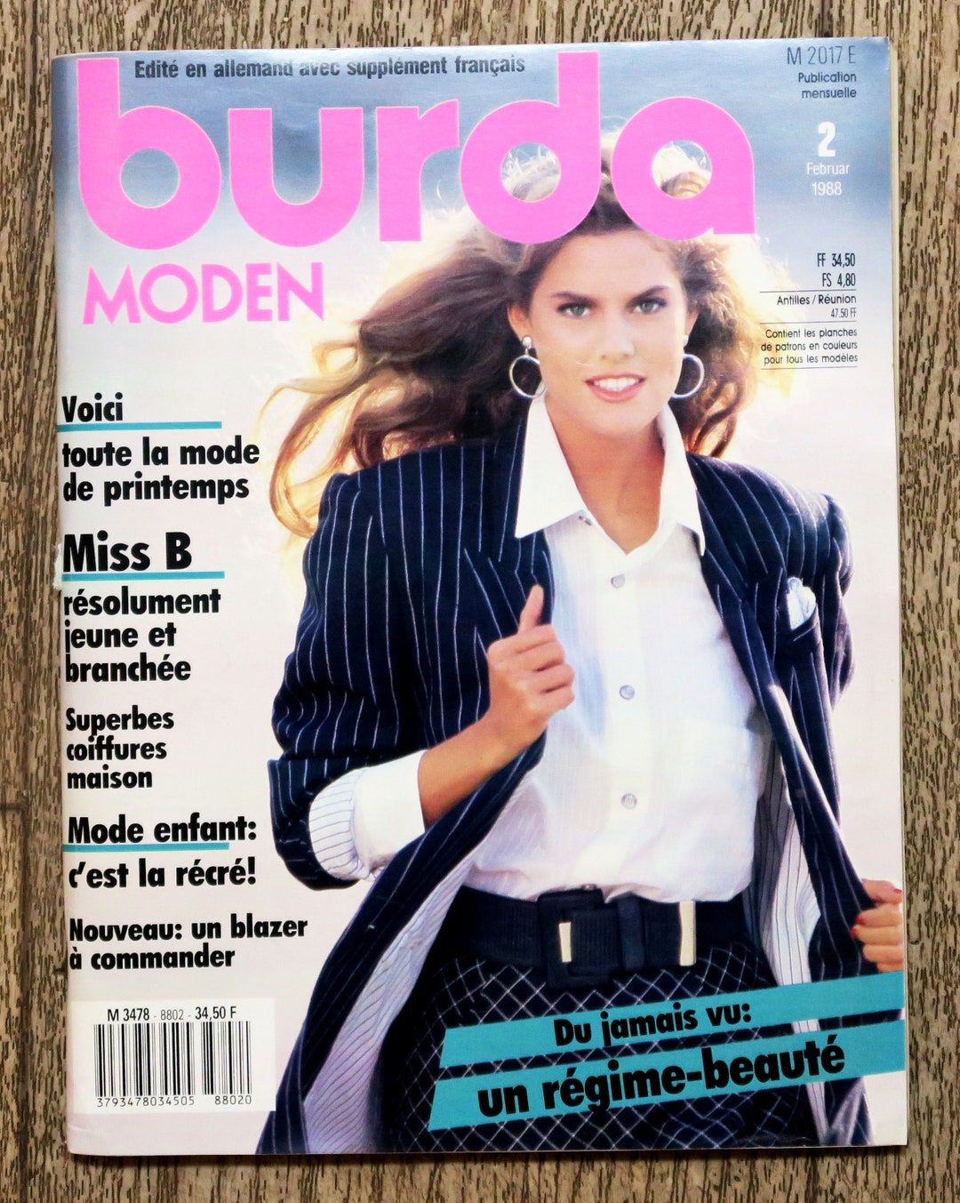 Burda Moden Magazine From February 1988, Burda Pattern, Sewing Pattern ...