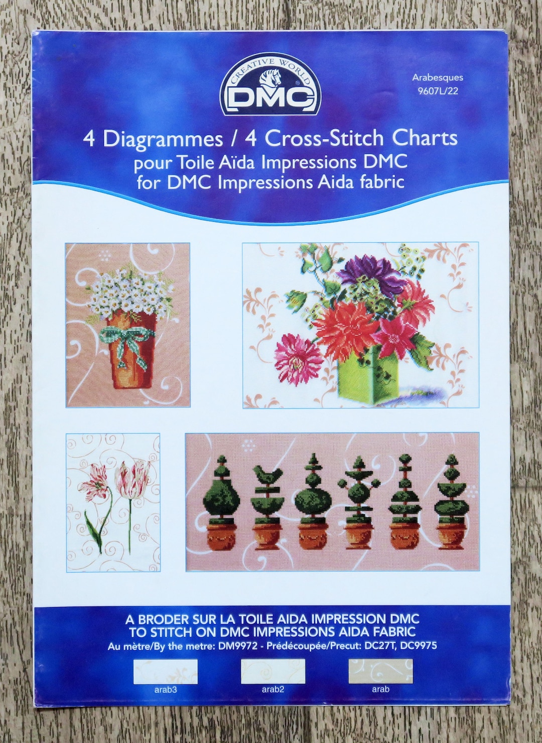 DMC Cross Stitch Embroidery Sheet 9607L/22, Embroidery Pattern, Nature ...