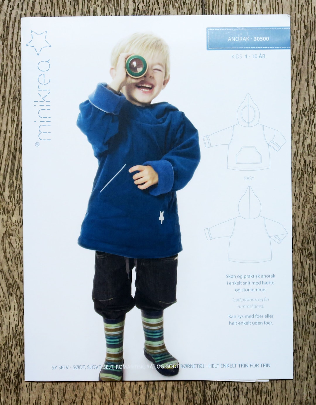 Minikrea Sewing Pattern Pouch 30500 / Children's Anorak 4-10 Years Old ...