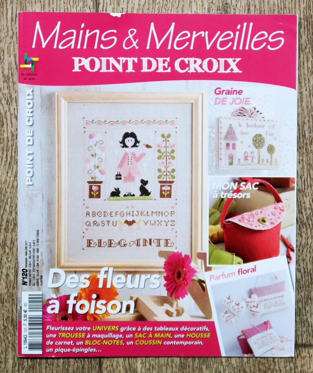 Mains Et Merveilles Magazine 120, Embroidery Magazine, Cross Stitch ...