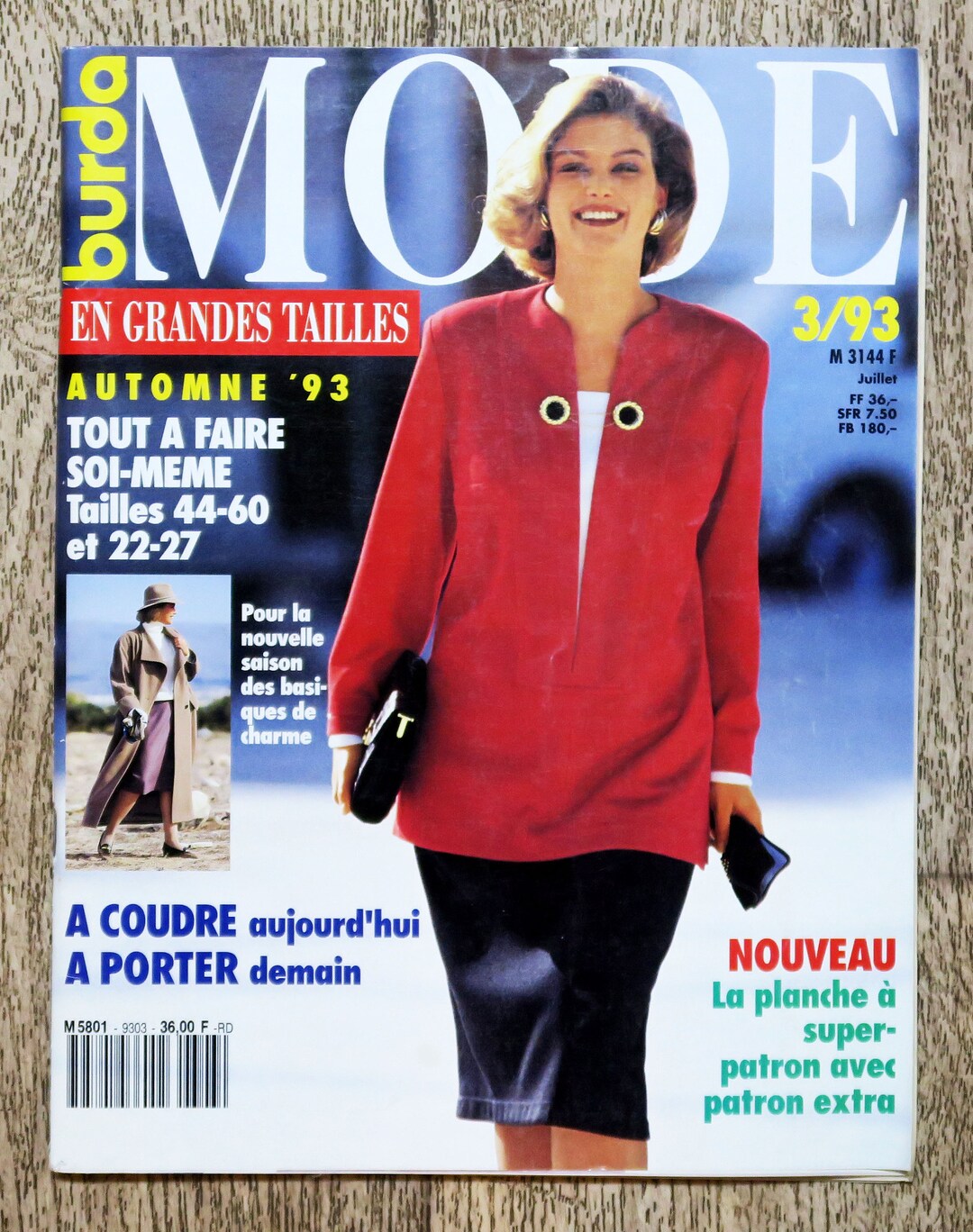Burda Fashion Magazine in Large Sizes Fall 1993, Sewing Pattern, Burda ...