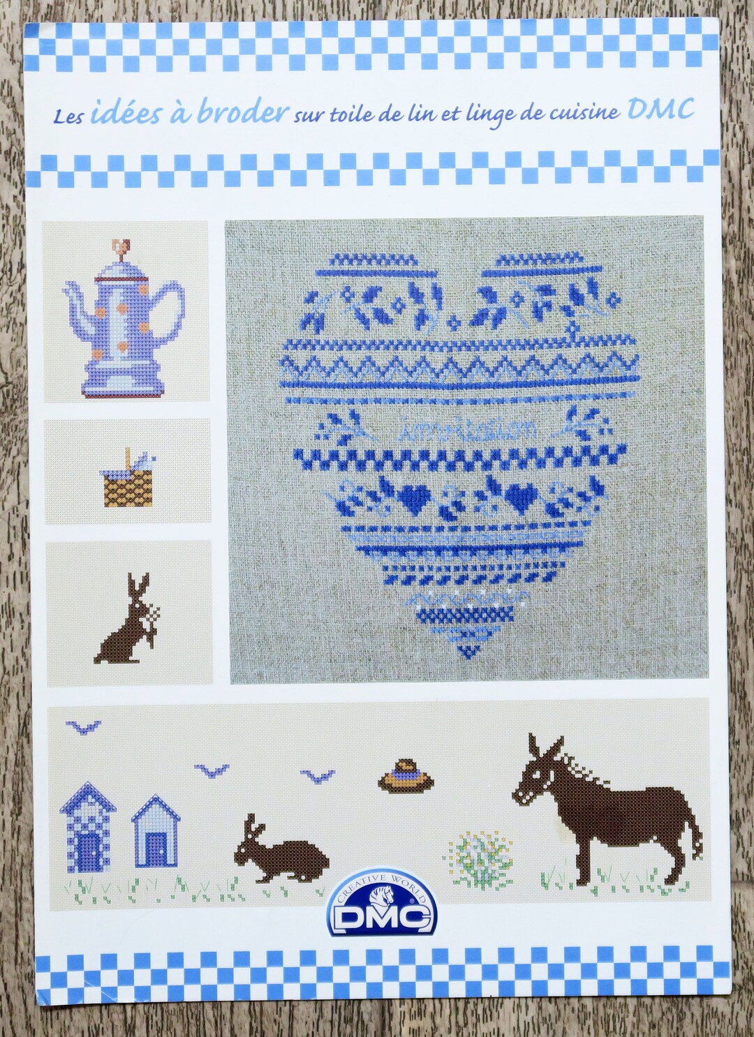 DMC Cross Stitch Embroidery Sheet / Kitchen Linen, Embroidery Pattern ...