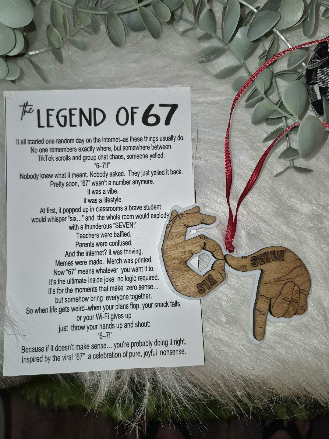 Viral “67” Christmas Ornament | Funny Internet Meme Ornament | Two ...